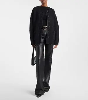 Altuzarra Medrano Knitted Wool-blend Jacket - Black