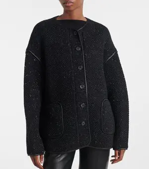 Altuzarra Medrano Knitted Wool-blend Jacket - Black