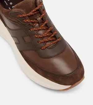 Hogan H696 Leather Platform Sneakers