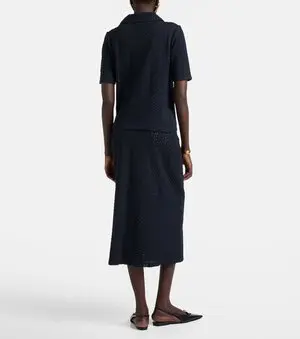 Vince Knitted Cotton Pencil Skirt