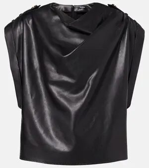Balmain Draped Top - Black
