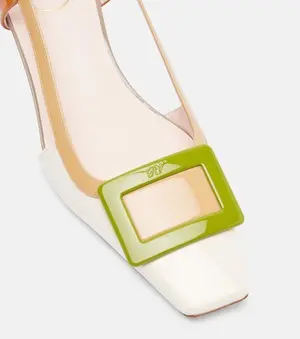 ROGER VIVIER Belle Vivier 45 Leather Slingback Pumps - Multicoloured