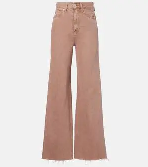 Women's Brown Wide-leg Jeans