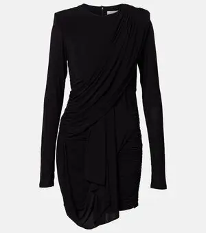 Isabel Marant Étoile Georgia Draped Jersey Minidress - Black