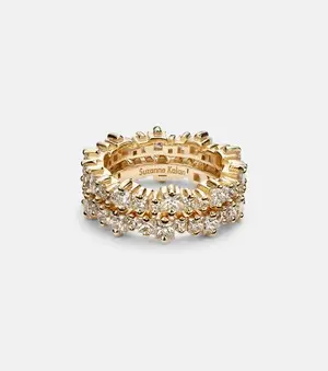 SUZANNE KALAN Milli 18kt Tech Ring Jackets With Diamonds - Gold