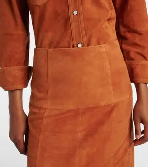Isabel Marant Étoile Devy Suede Midi Skirt