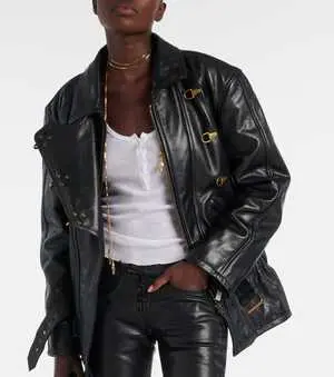 Isabel Marant Caitlyn Belted Leather Jacket