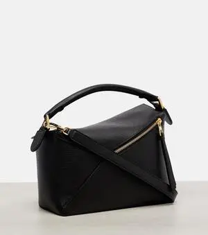 Loewe Puzzle Edge Small Leather Tote Bag - Black