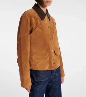 Veronica Beard Walters Suede Field Jacket - Brown