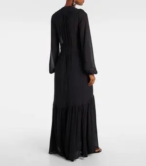 MARANT ETOILE Briane Shirred Maxi Dress - Black