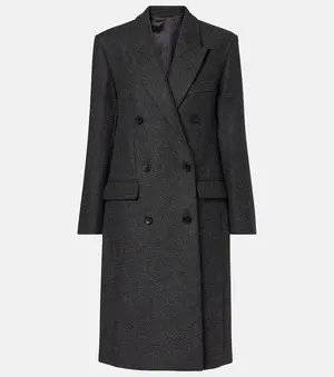 Isabel Marant Étoile Irene Double-breasted Virgin Wool Coat - Grey