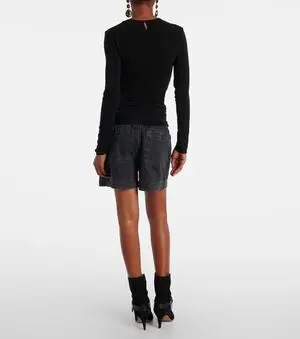 Isabel Marant Étoile Gladice Cutout Gathered Jersey Top