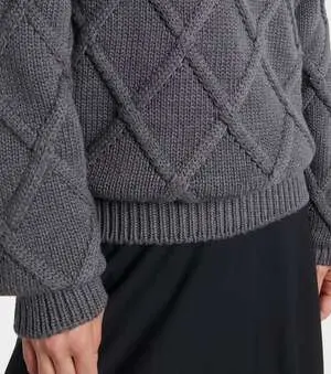 JIL SANDER Cable-knit Virgin Wool Sweater