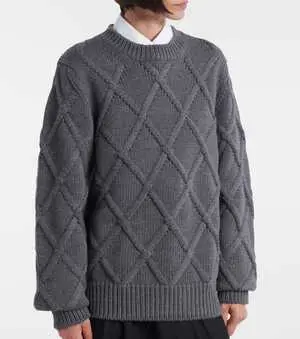 JIL SANDER Cable-knit Virgin Wool Sweater