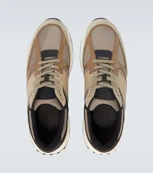 TOD'S Leather And Suede-trimmed Sneakers
