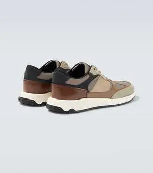 TOD'S Leather And Suede-trimmed Sneakers