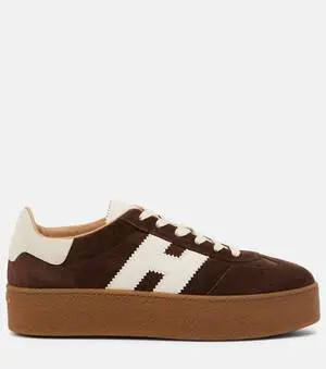 Hogan Suede Platform Sneakers - Brown