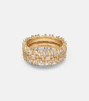 SUZANNE KALAN Icon Midi 18kt Ring Jackets With Diamonds - Gold