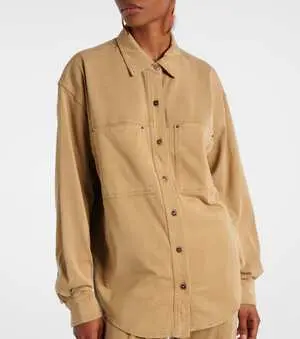 MARANT ETOILE Raquel Cotton Jersey Shirt - Brown