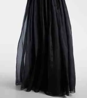 Givenchy Belted Silk Organza Bustier Gown