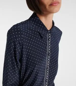 Veronica Beard Lex Polka-dot Silk-blend Shirt Dress