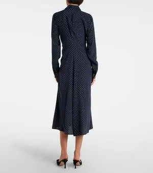 Veronica Beard Lex Polka-dot Silk-blend Shirt Dress