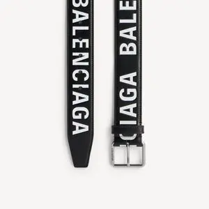 Balenciaga Printed Letters Belt - Black