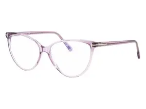 TOM FORD Round Eyeglasses - Shiny Transparent Liliac (ft5743/b 078)