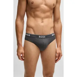 BOSS Assorted 3-pack Power Stretch Cotton Briefs - Open Grey