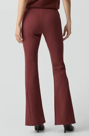 Theory Slit Flare Leg Pants - Oxblood Red