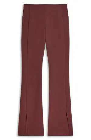Theory Slit Flare Leg Pants - Oxblood Red