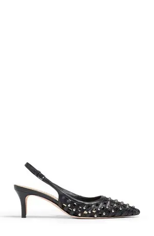 Cinq À Sept Rena Caged Studded Slingback Pumps