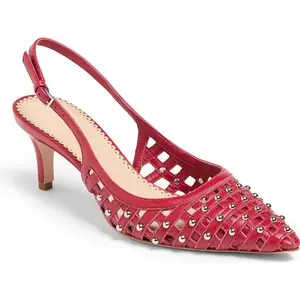 Cinq À Sept Rena Caged Studded Slingback Pumps - Bordeaux