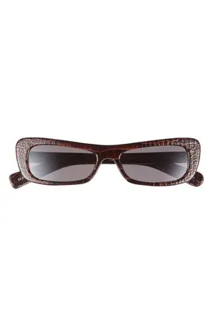 Jacquemus The Capri Cat Eye Sunglasses - Brown Croc/gold/brown