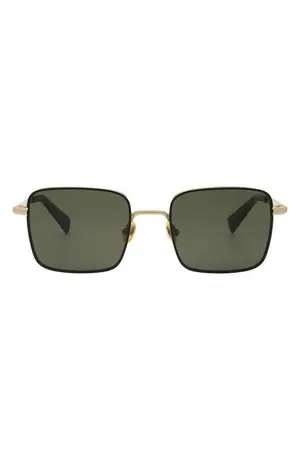 ALLSAINTS Aron 51mm Square Sunglasses - Gold/black Rim