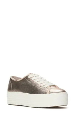Women's Metallic Lace-Up Sneakers