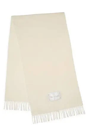 Moncler Virgin Wool Felt Fringe Scarf - Silk White