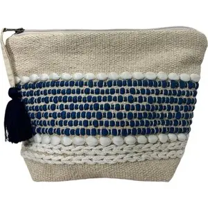 MER ST. BARTH Saline Beach Zip Pouch - Marine