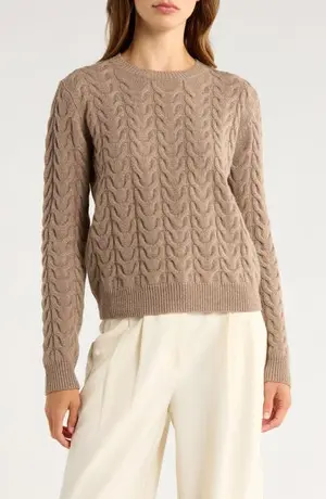 Max Mara Aramis Cashmere Cable-knit Sweater - Camel