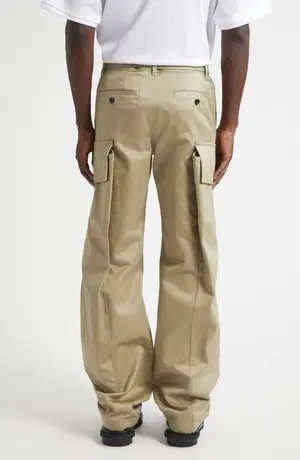 Sacai Belted Cotton Twill Cargo Chinos
