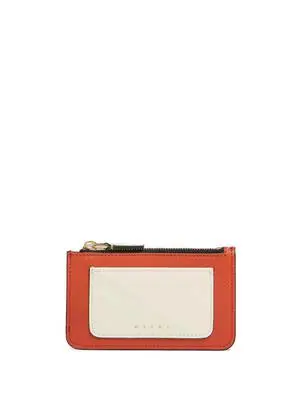 Marni Saffiano Leather Colour-block Wallet - Blue