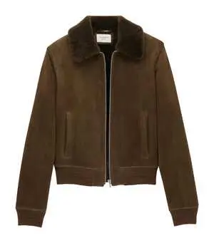 Saint Laurent Suede Bomber Jacket