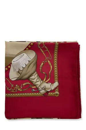 Hermès Multicolor 'présentation De Chevaux' Silk Scarf 90