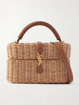 Saint Laurent Gaby Vanity Woven Wicker Shoulder Bag
