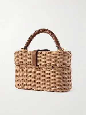Saint Laurent Gaby Vanity Woven Wicker Shoulder Bag