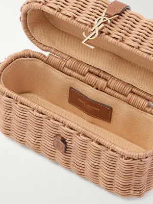 Saint Laurent Gaby Vanity Woven Wicker Shoulder Bag
