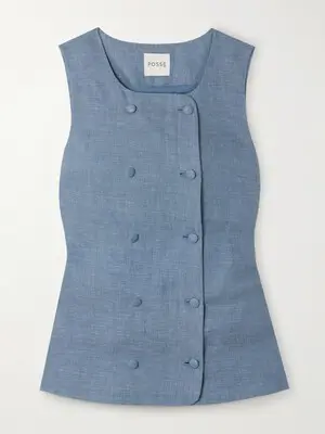Women's Blue Linen