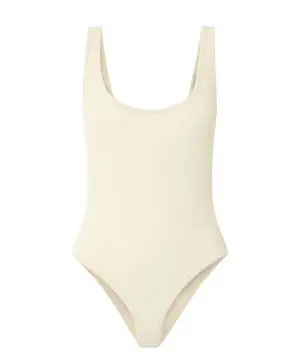 Johanna Ortiz Explorer Recycled-seersucker Swimsuit - Ecru
