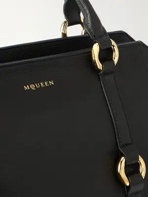 Alexander McQueen Farringdon Medium Textured-leather Shoulder Bag - Black