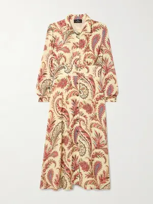 Etro Paisley-print Crepe Midi Shirt Dress